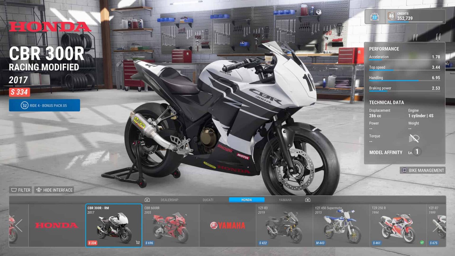 Racing Modified Honda CBR300R added to Ride 4 | Traxion