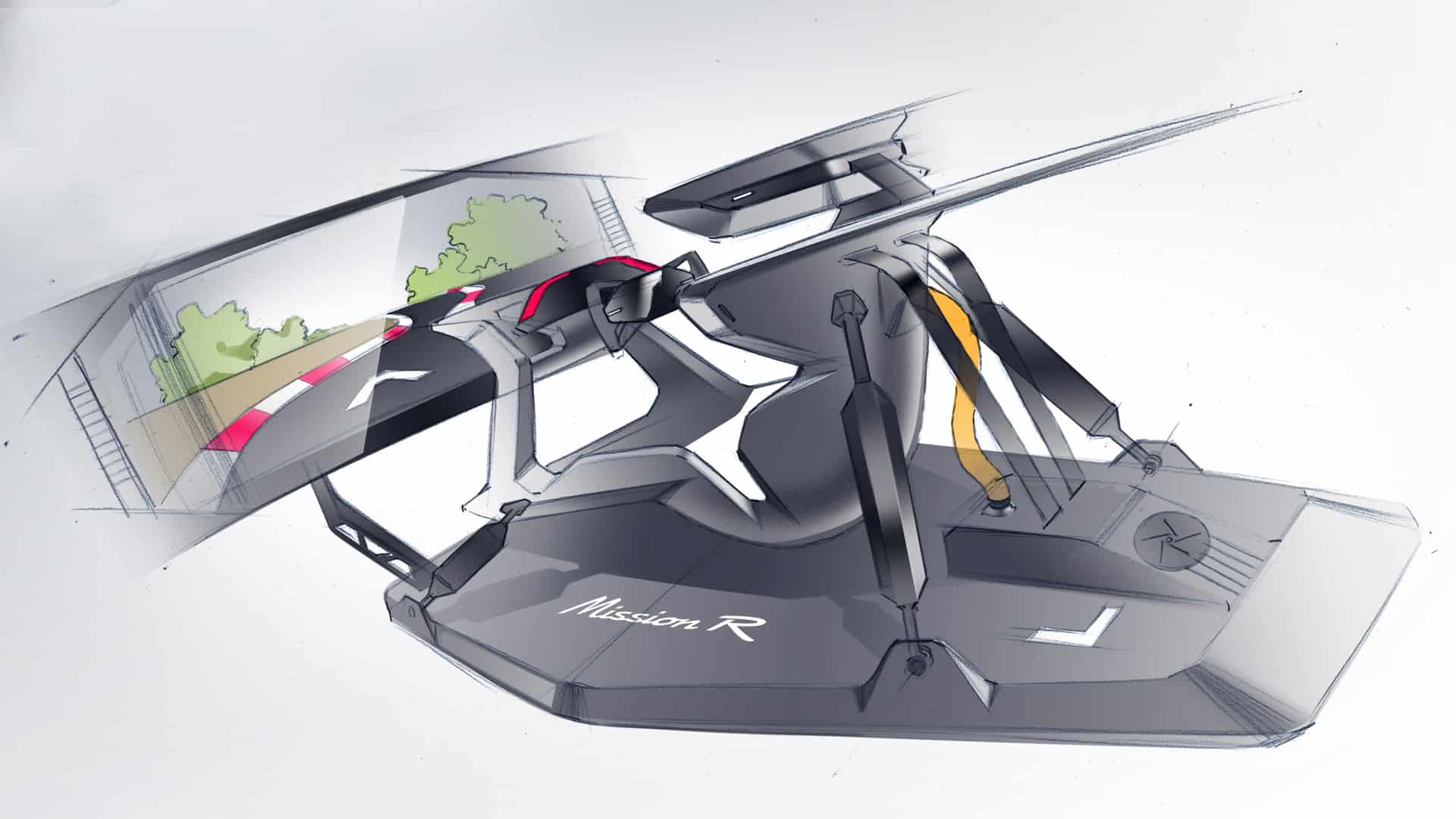 The Porsche Mission R concept's interior doubles as a sim racing ...