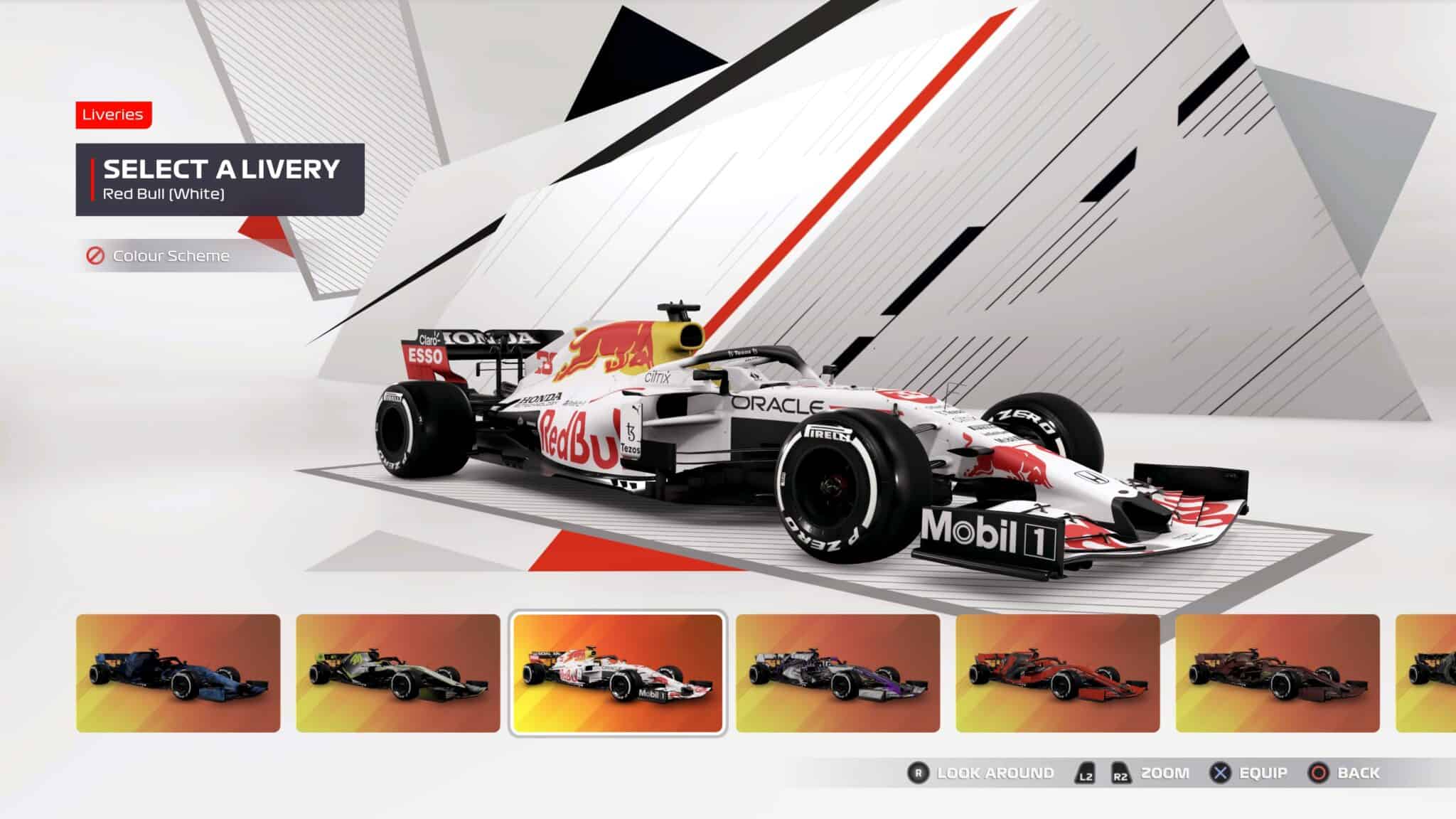 The white Red Bull livery returns in F1 2021 game update 1.17 | Traxion