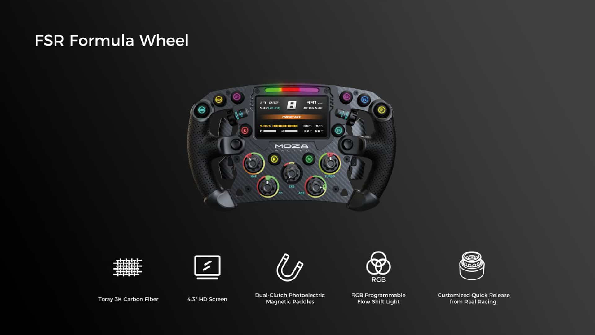 Moza launches FSR, a formula-style sim racing wheel | Traxion
