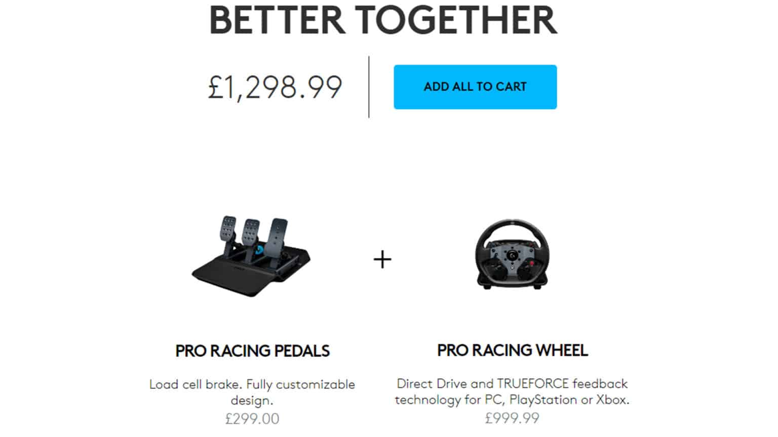 Logitech G PRO Racing Wheel and Pedals price increases by £200 after ...