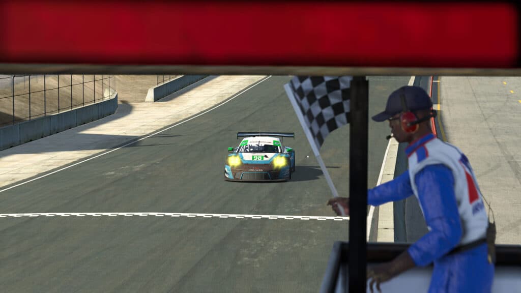 IMSA Esports: Apex Racing Team's #98 and #97 finish 1-2 at Laguna Seca ...