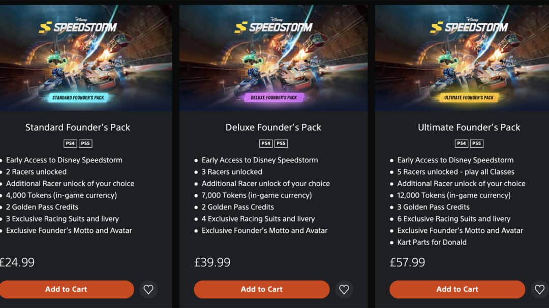 Your guide to Disney Speedstorm's Founder's Packs | Traxion