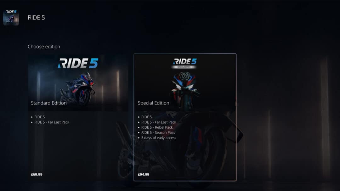 Ride 5's Special Edition includes early access and season pass | Traxion