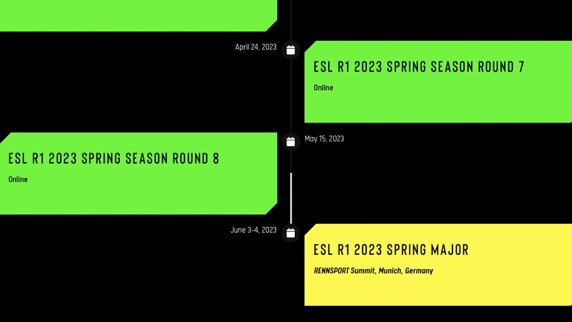 ESL R1 release amended calendar | Traxion