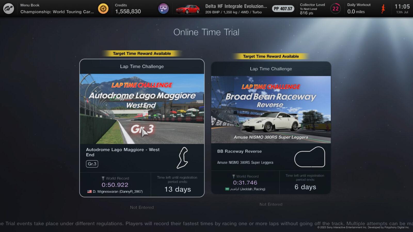 Gran Turismo 7's Lap Time Challenge, 13th-27th July: West End show | Traxion