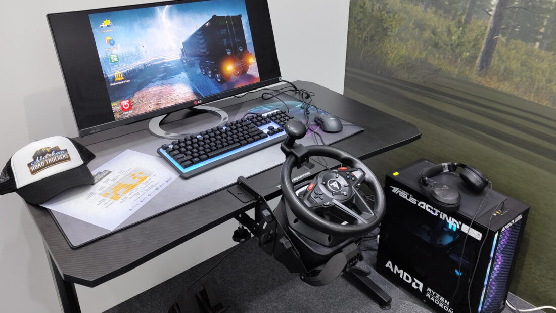 Work up a trucker tan with the new Thrustmaster SimTask Steering Kit ...