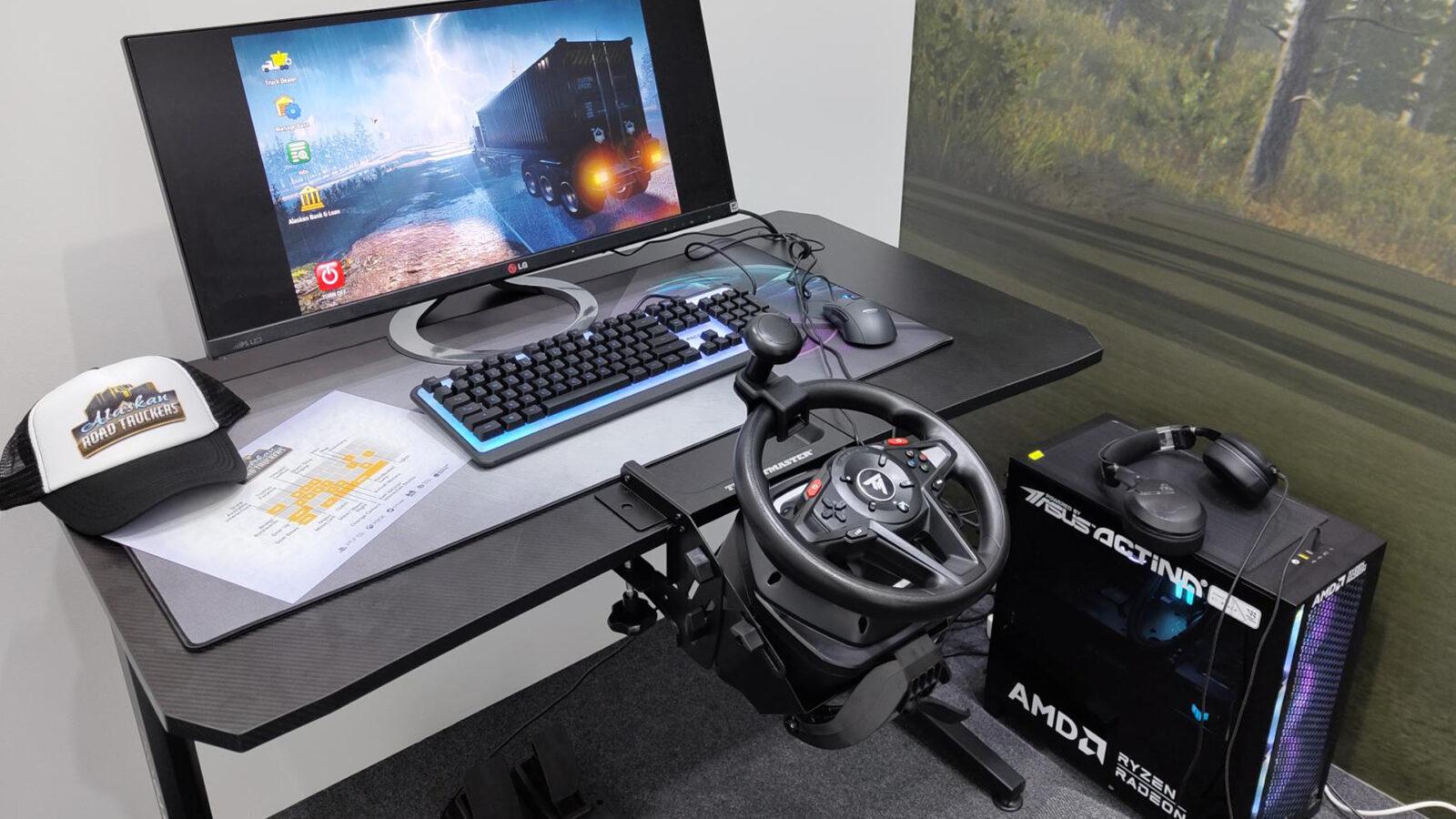 Work up a trucker tan with the new Thrustmaster SimTask Steering Kit ...