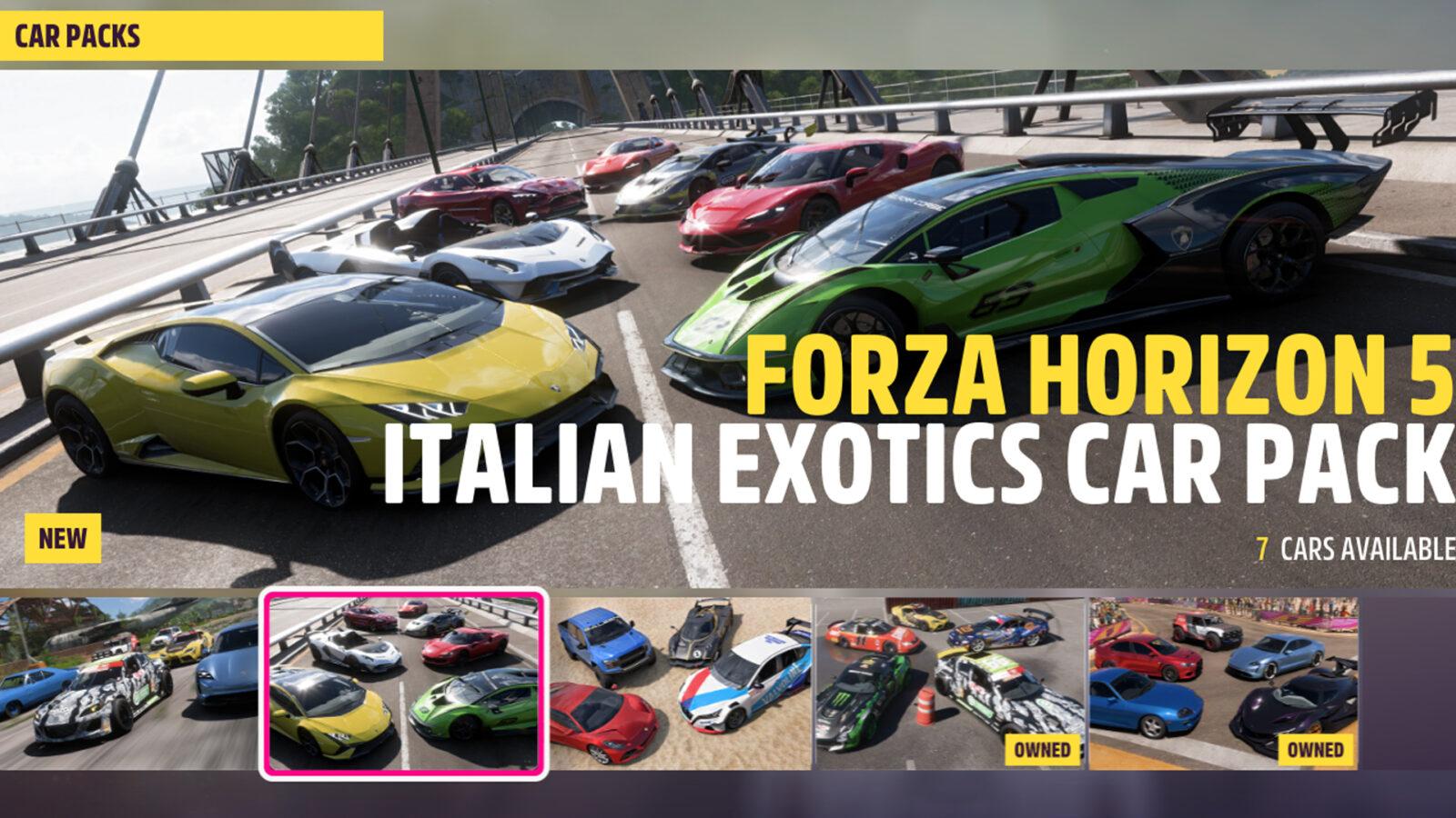 Forza Horizon 5's Italian Exotics Car Pack: All you need to know | Traxion