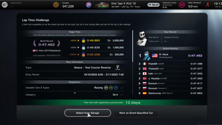 Gran Turismo 7's Lap Time Challenge, 19th Oct-2nd November | Traxion