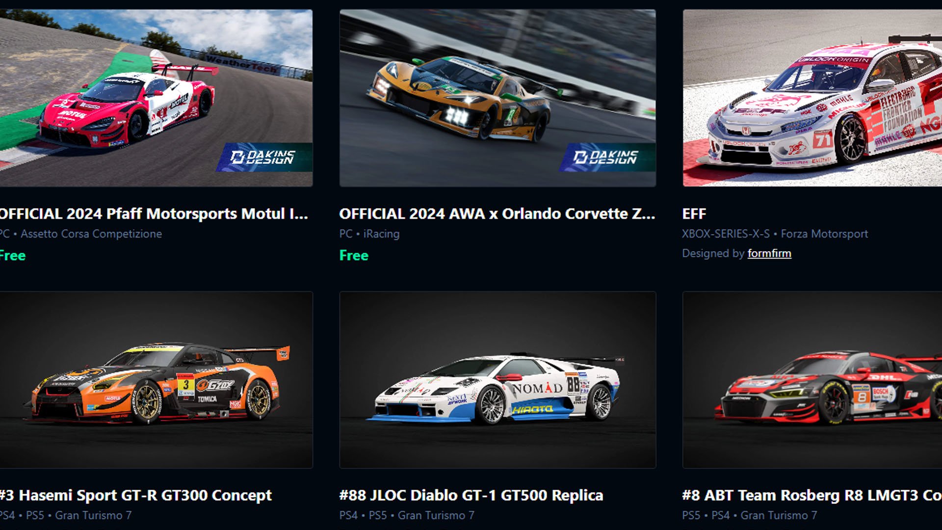 Grid Finder launches sim racing livery marketplace | Traxion