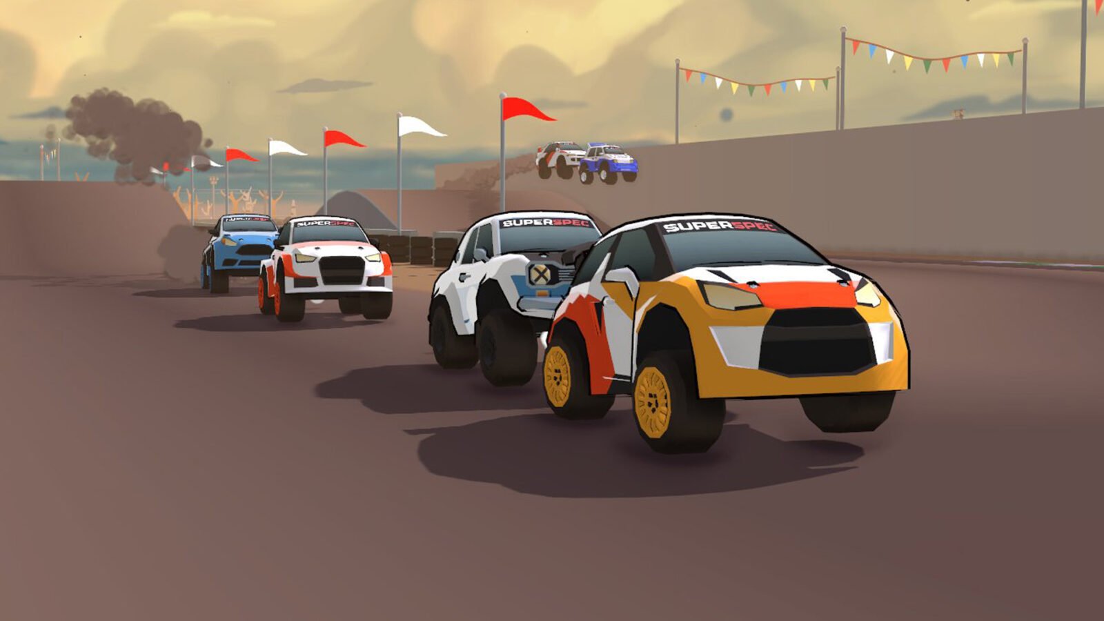 Cute top-down racer SuperSpec Rallycross releases 11th July | Traxion