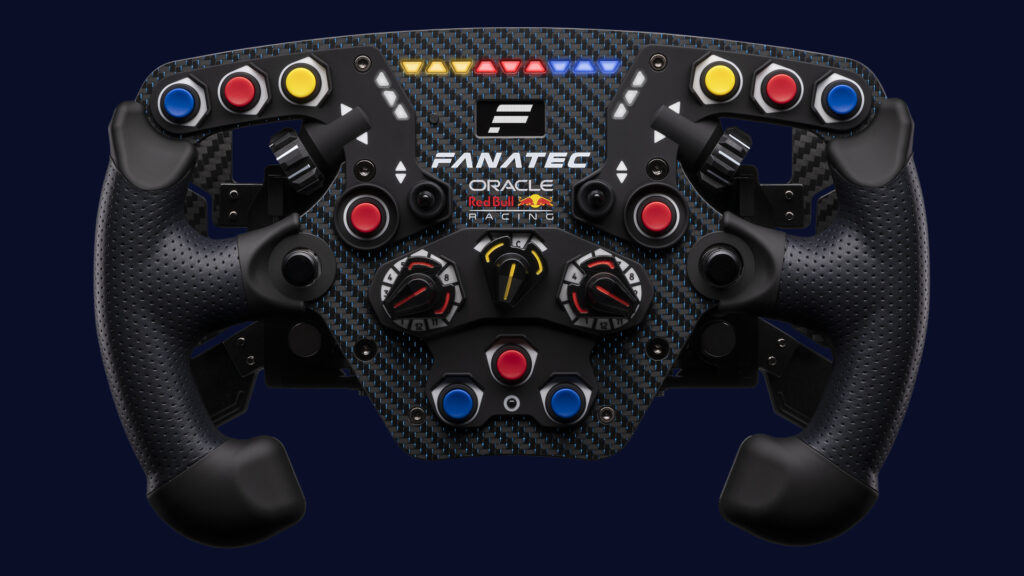 This is Fanatec’s limited edition Red Bull Racing F1 sim racing wheel | Traxion