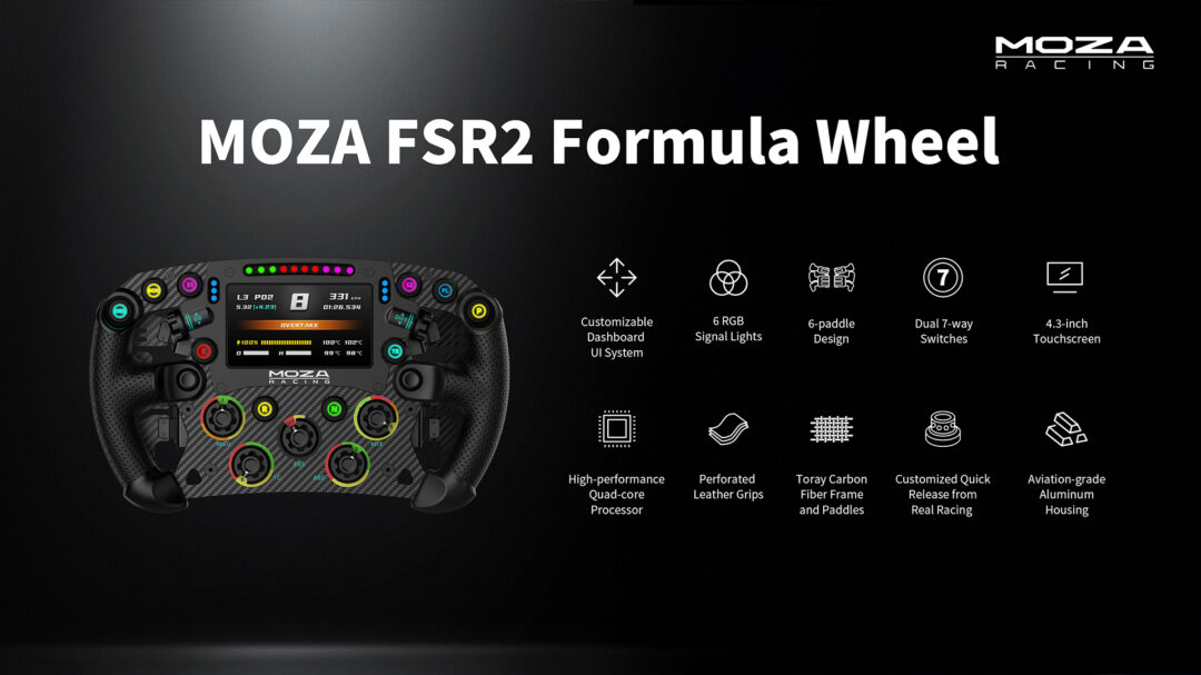 Moza’s new FSR 2 Formula Wheel and CM 2 Racing Dash to offer fully ...