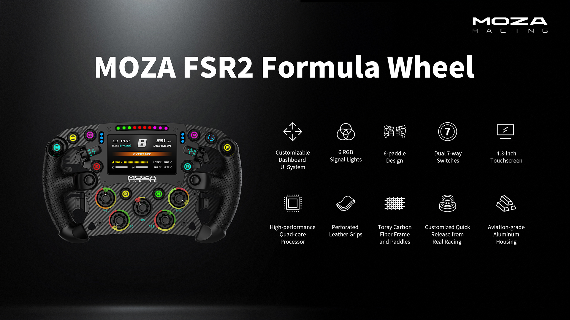Moza’s new FSR 2 Formula Wheel and CM 2 Racing Dash to offer fully customisable touchscreens ...
