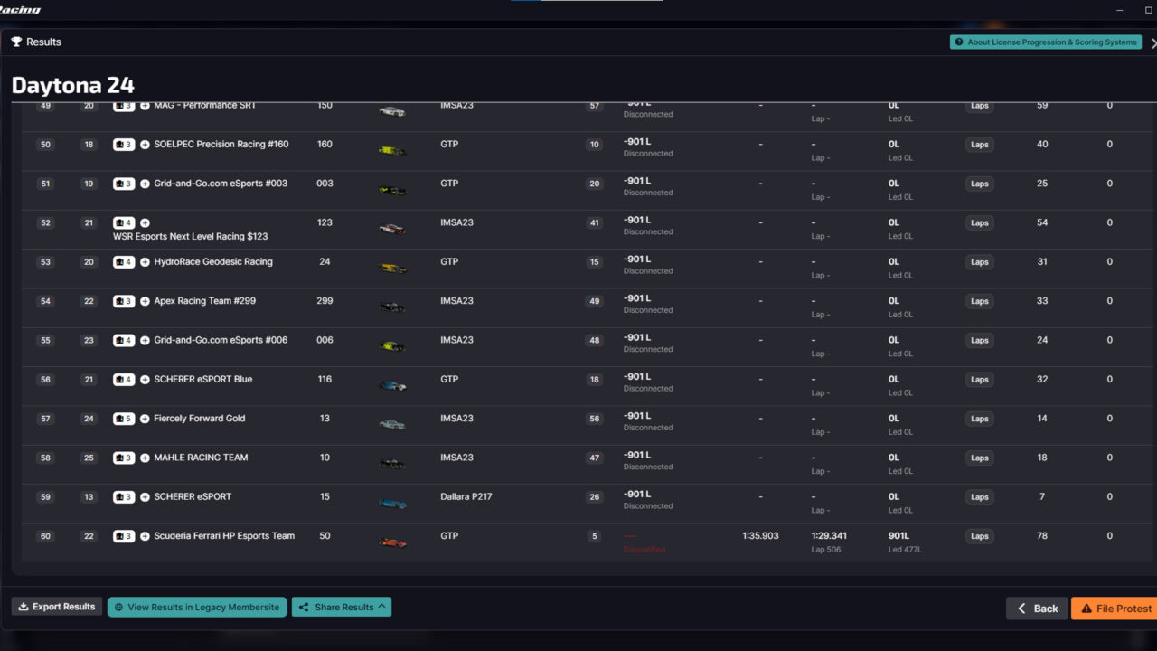 Ferrari disqualified from iRacing Daytona 24, Grid-and-Go win | Traxion