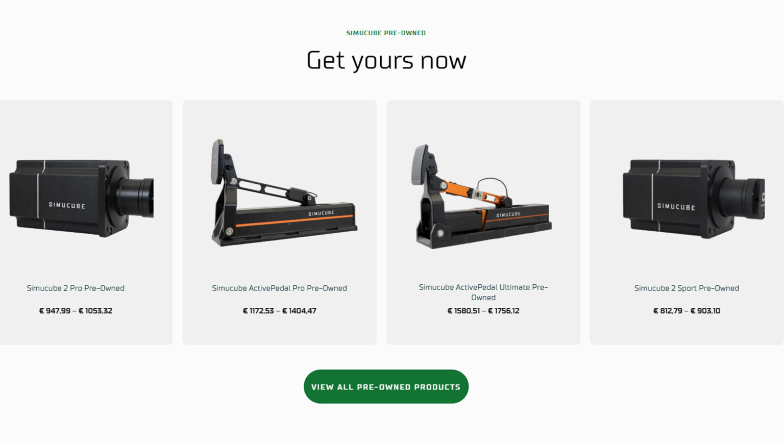 You can now purchase pre-owned, warrantied, Simucube sim racing ...